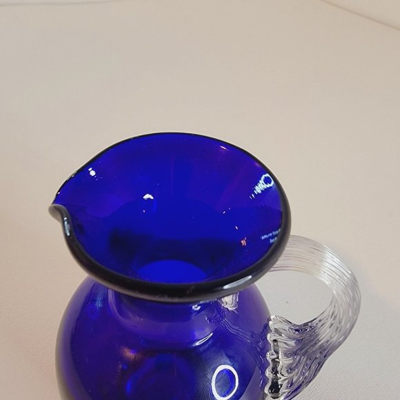 Pilgrim | Accents | Vintage Pilgrim Glass Pitcher Cobalt Blue Clear ...